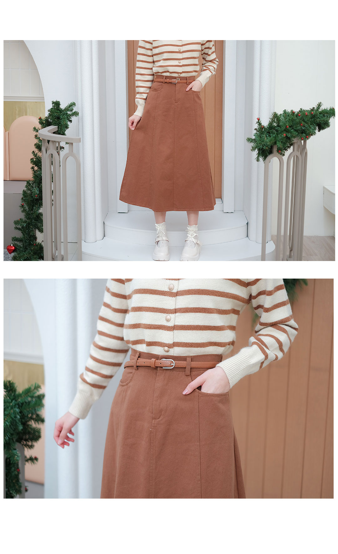 09-293 Valenti Brown Skirt