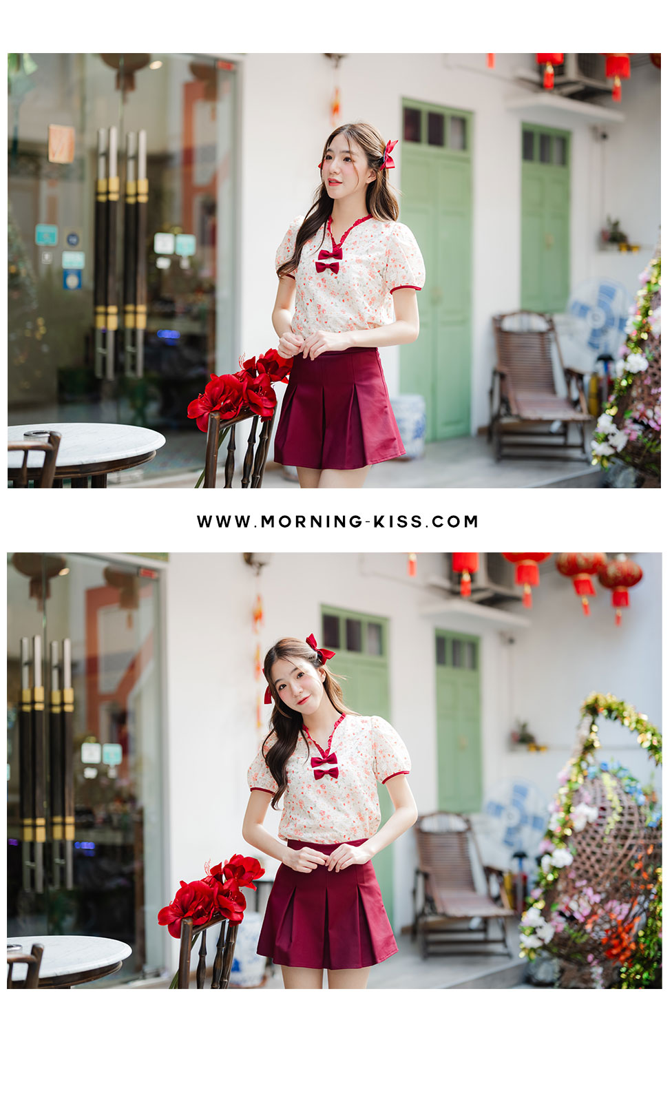 12-300 Ting Ting Floral Bow - 6 ไซส์