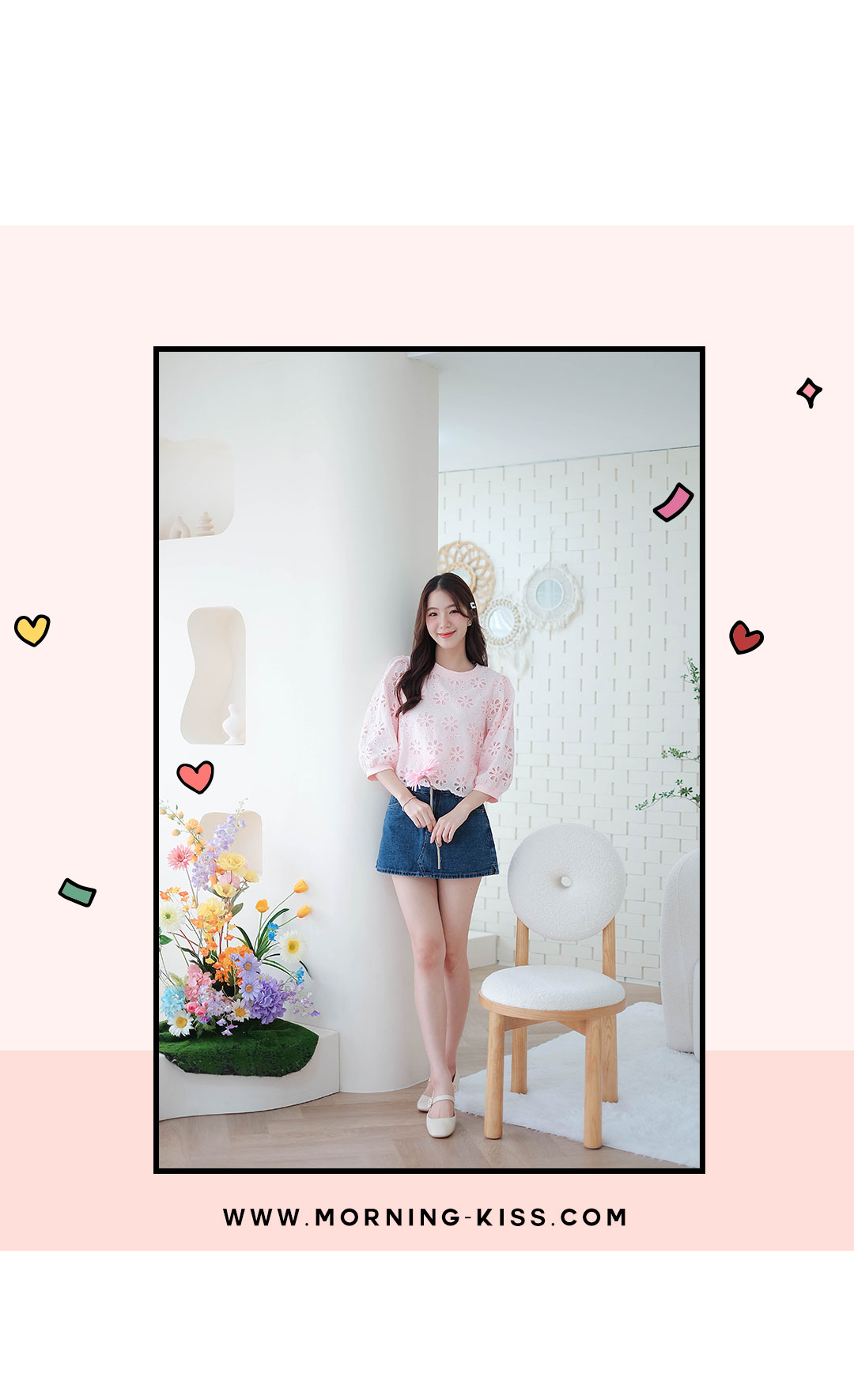 07-314 Alice Pink Lace Crop