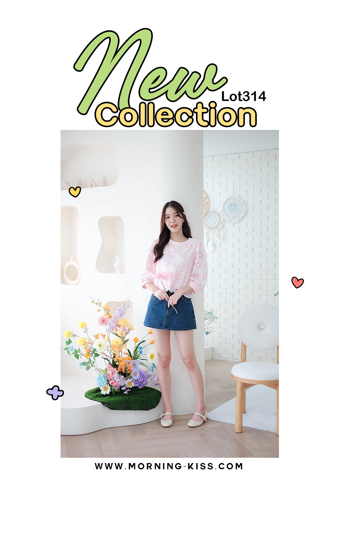 07-314 Alice Pink Lace Crop