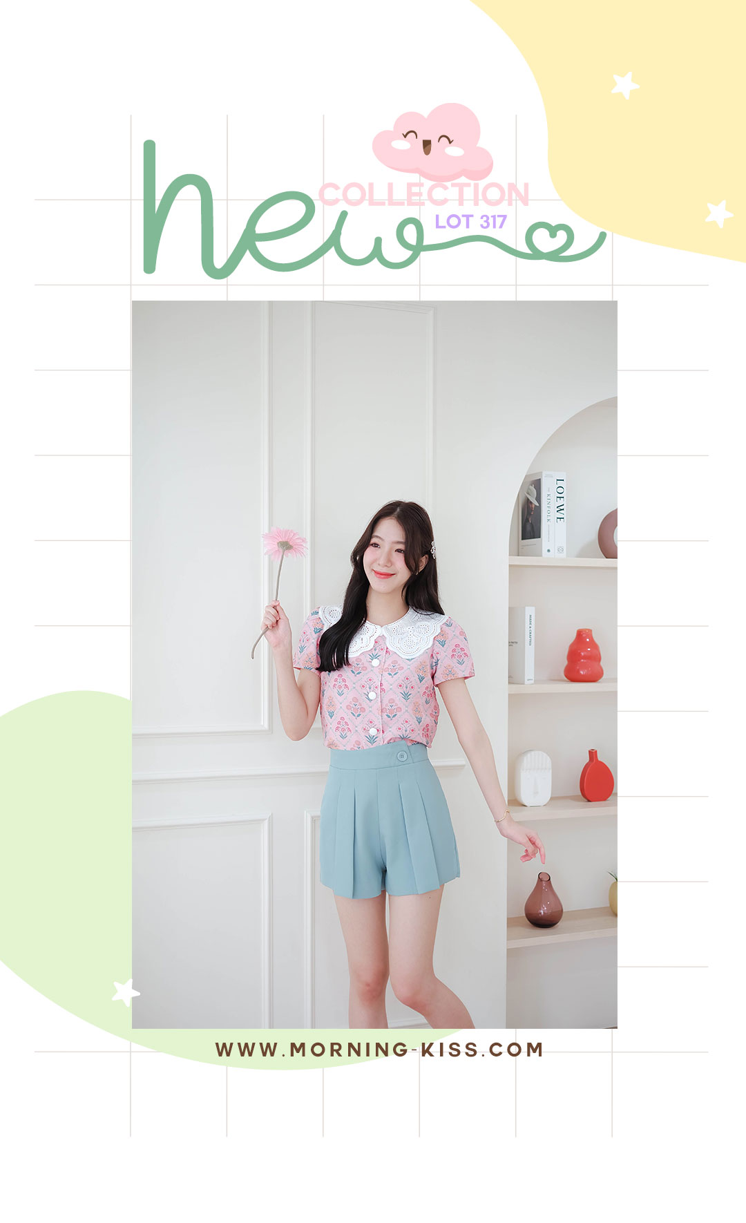 05-317 Hana Indian Pink Blouse - 6 ไซส์